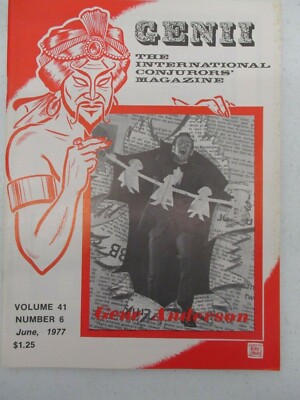 GENII THE CONJURORS MAGAZINE JUNE 1977 GENE ANDERSON MAGIC MAGICIAN ...