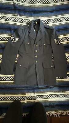Vintage USAF US Air Force Blue Enlisted Mens Dress Service Coat Jacket ...