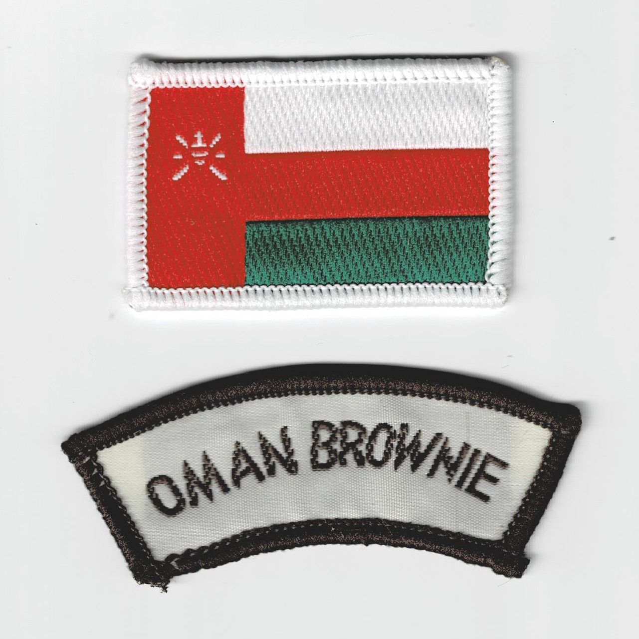 SCOUTS OF OMAN - Scout National Flag Badge & Brownie Girl Guides Strip ...