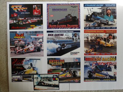 Lot of 25 NHRA Alky Dragster/Funny Car Drag Racing Handouts & Poster ...