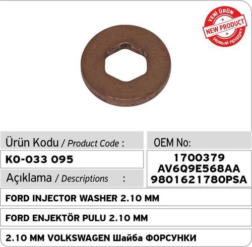 4 PCS X CR SIEMENS PSA A2C59514036 - 1981.94 - 1700379 Injector Washer ...