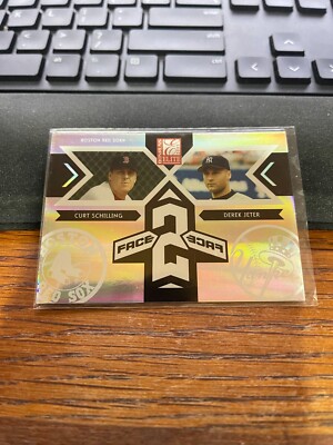 2005 Donruss Elite Face 2 Face #FF-10 Curt Schilling + Derek Jeter ...