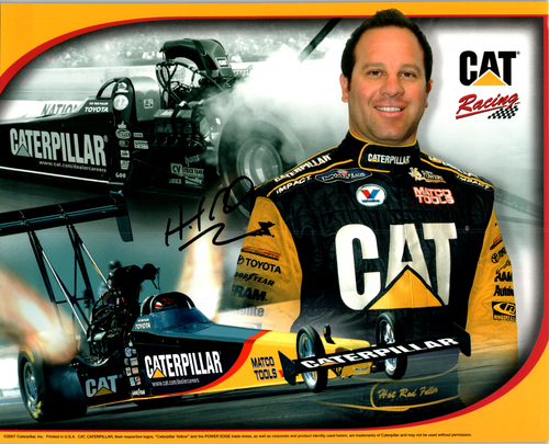 Hot Rod Fuller Hand Signed 8x10 Cardstock 2008 NHRA Top Fuel CAT Racing ...