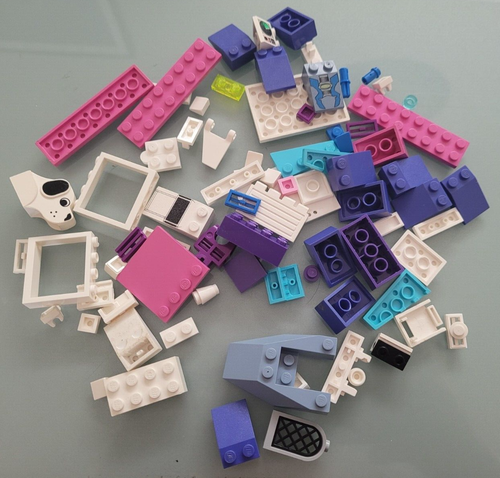 LEGOS SET OF 76 WHITE & PASTEL SMALL/MEDIUM BRICKS and PARTS!! GREAT ...