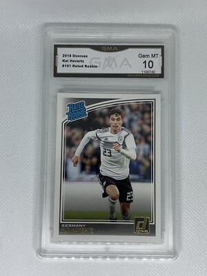 💎2018 Donruss Soccer Kai Havertz ROOKIE RC #191 GMA 10 GEM MINT💎📈 | eBay