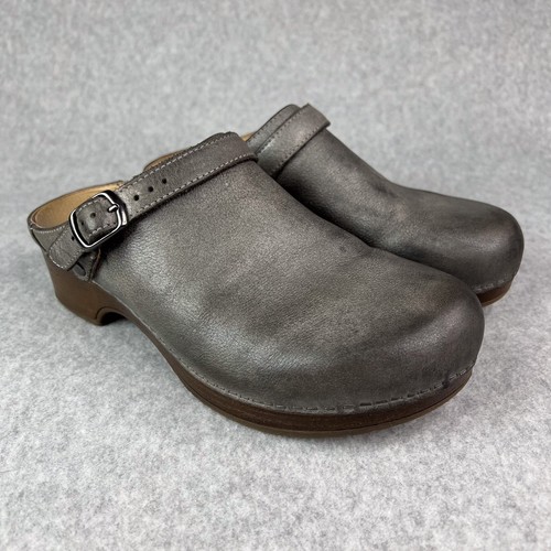 Dansko Grey Metallic Berry Slip On Clogs Size 38 US 8 | eBay
