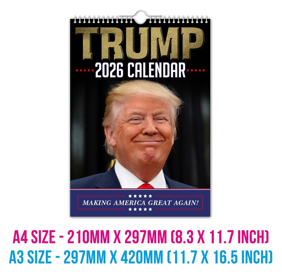 2026 Calendar - Donald Trump – Funny - Quirky - Christmas - Birthday ...
