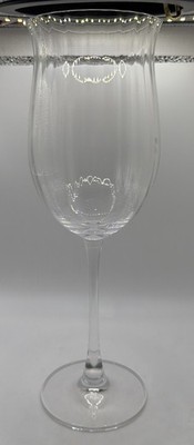 Sophie Lou Jacobsen Crystal Fluted Ribbed Tulip Wine Glass 10.5” Tall ...