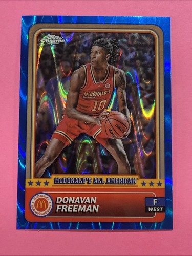 2024 Topps Chrome Mcdonald's All American - Donavan Freeman #37 Blue ...
