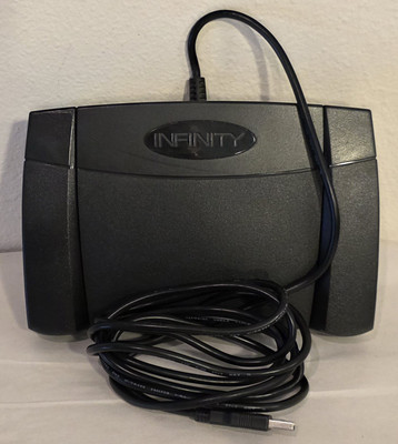 Infinity Foot Control IN-USB-2 Black Foot Pedal V15 Version 15 USB ...