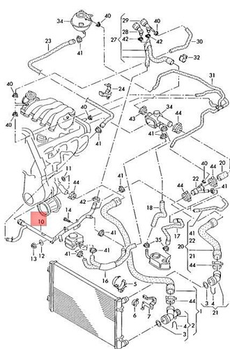 NEW VW AUDI SEAT SKODA BEETLE CABRIO CABRIOLET COOLANT PIPE 06A121065AP ...