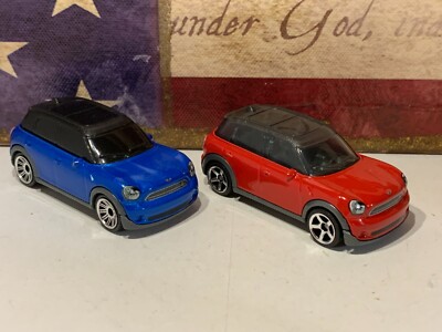 MATCHBOX 2011 MINI COOPER COUNTRYMAN X2. BLUE & RED LOOSE | eBay