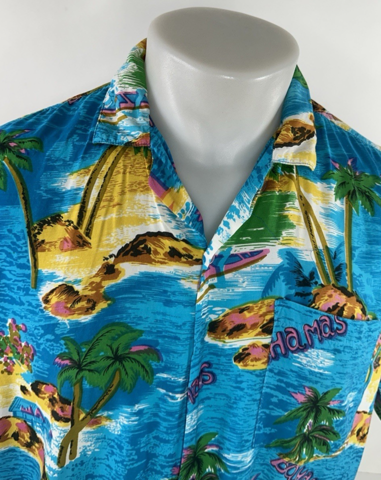 VTG Tropical Fashions Watanmal - Floral Bahamas Island All Over Mens Lg ...