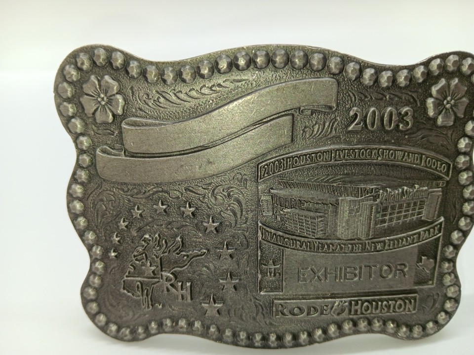 2003 Houston Livestock Show and Rodeo Exhibitor Belt Buckle JCC | eBay