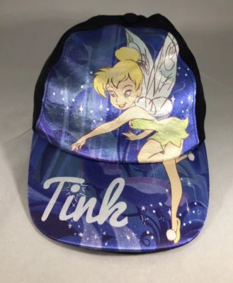 Tinkerbell Tink Cap Hat Disney Fairies Snapback Adjustable Girls 100% ...