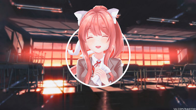 Anime girls pictureinpicture monika club Playmat Game Mat Desk | eBay