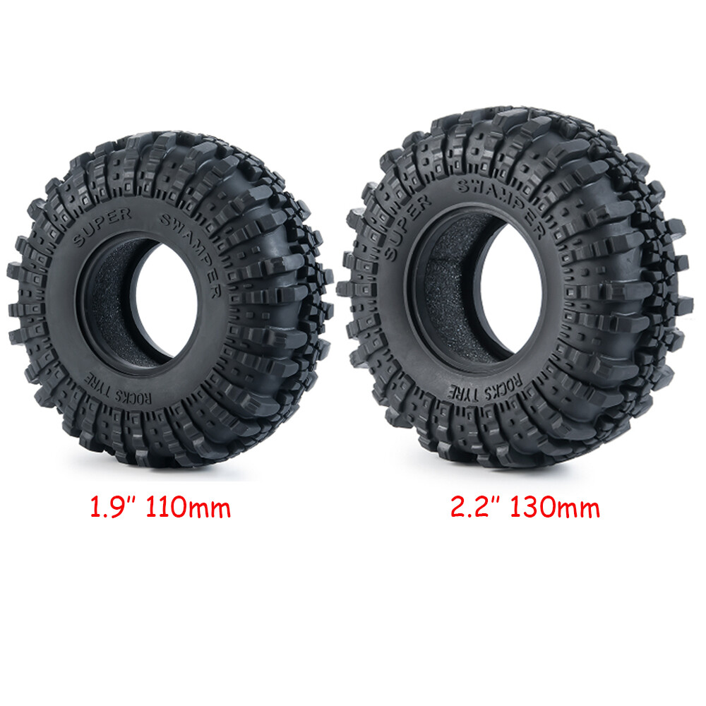 4pcs 1.9''/2.2'' 110/130mm Rock Crawler Tire For 1/10 Axial TRX4 D90 ...