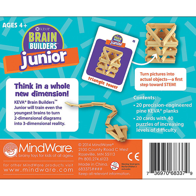 Keva Brain Builders Junior 4+ by Mindware Mindware Games | eBay