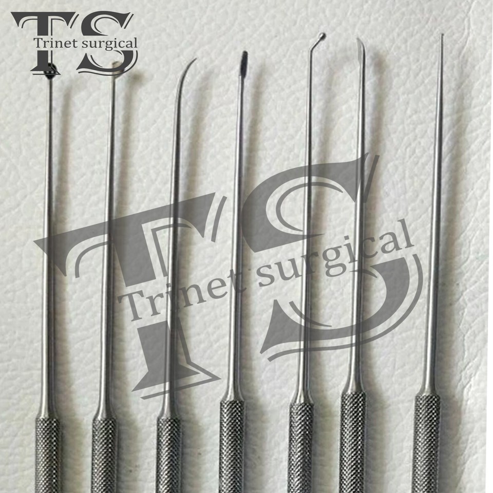 Micro Ear Pick Needles Set of 7 Pc Myringotomy ENT Instruments | eBay