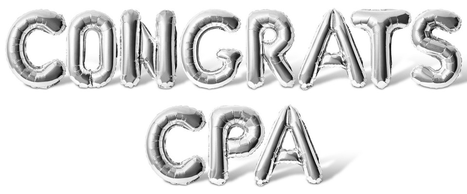 CONGRATS CPA Letter Balloon Banner - Graduation Day Party Supply ...