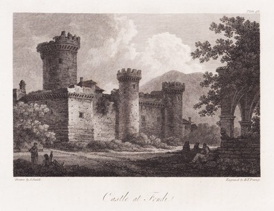 Baronial Castle Fondi Italy Incision Copper Engraving 1816 | eBay UK