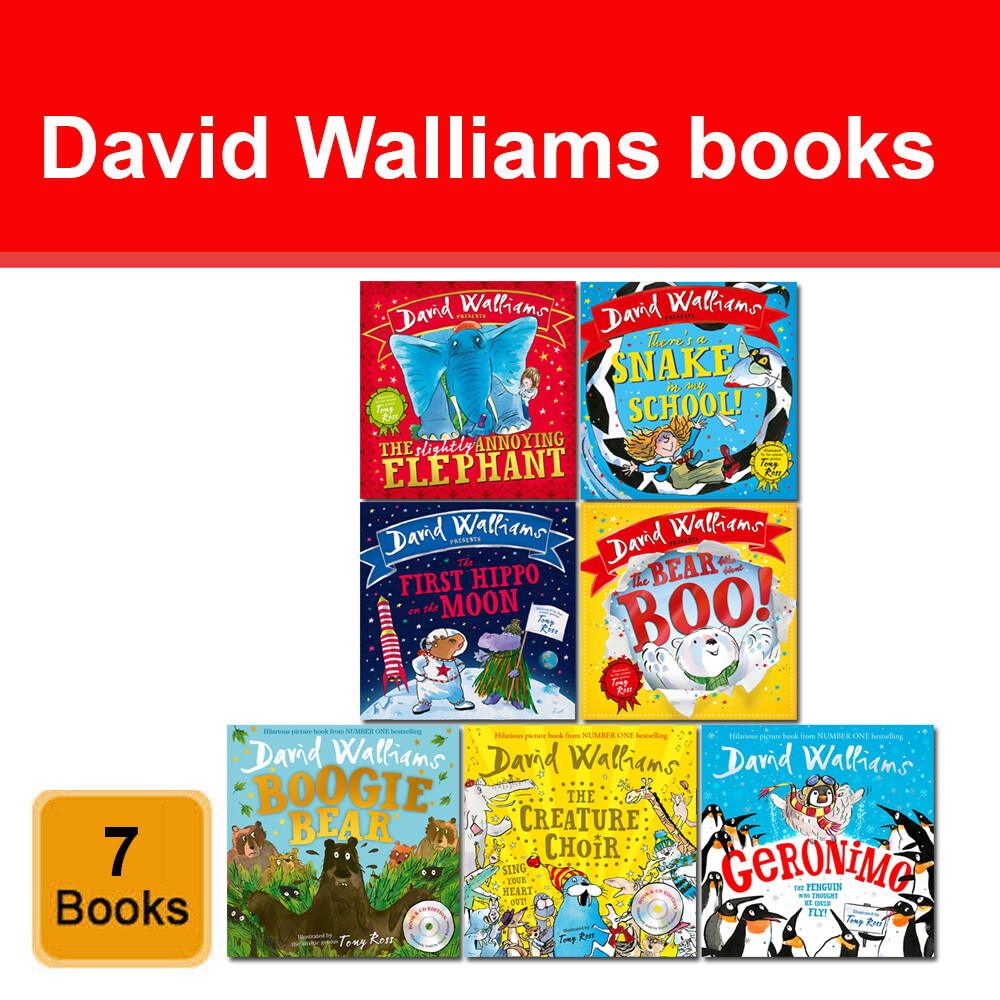 David Walliams Picture Book Collection 7 Books Set There’s a Snake in ...
