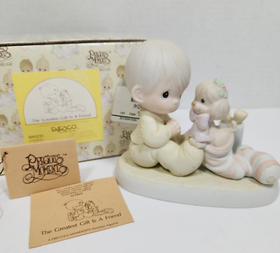 Precious Moments #109231 The Greatest Gift Is A Friend 1987 Boy with ...