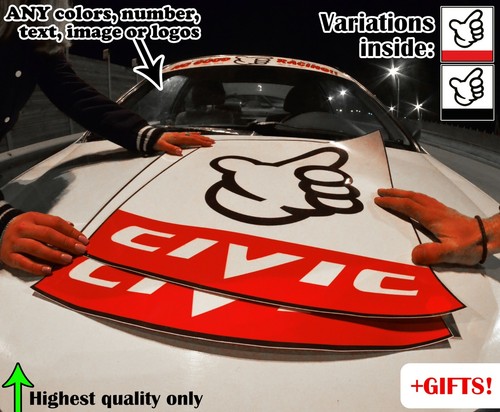 2x Kanjozoku Civic FA FG FN FD No Good Racing Hand Door Plates Kanjo ...