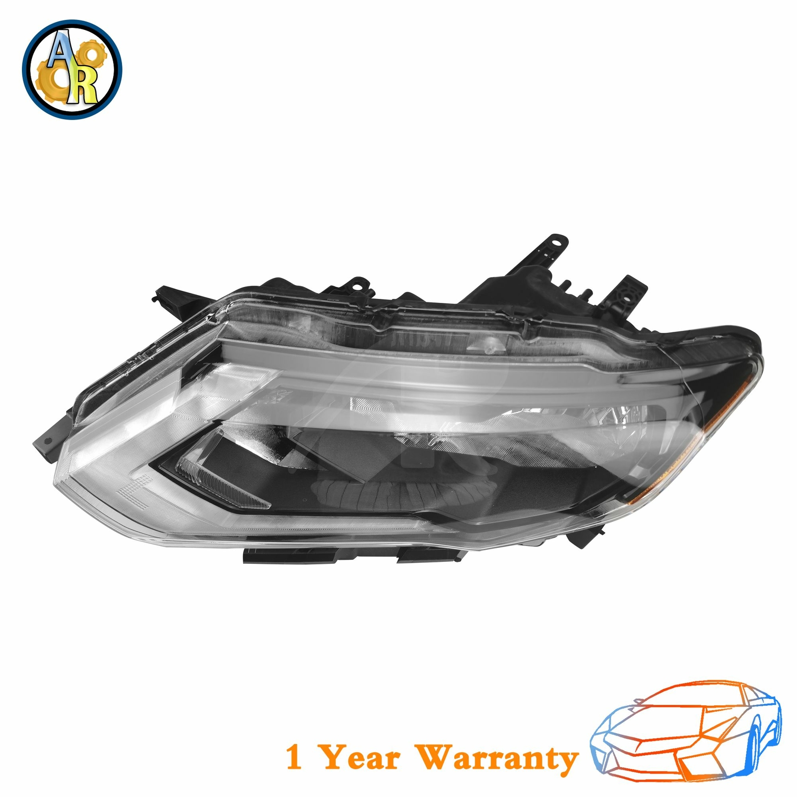 Left Driver Side Halogen Headlight Headlamp FIT 17-19 Nissan Rogue ...