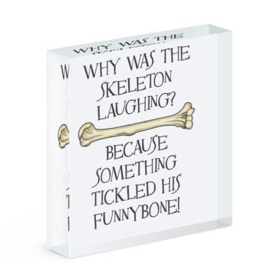 Why Zuvor Das Skelett Lachende Lustig Knochen Acryl Foto Block Rahmen ...