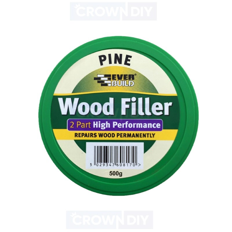 PINE WOOD FILLER GAPS CRACKS 500G EVERBUILD 2 PART HIGH PERFORMANCE 500 ...