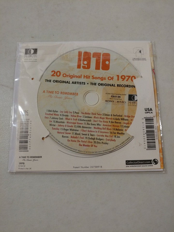 Compilation : CDCard Company 1970 - The Classic Years CD 615858200412| eBay