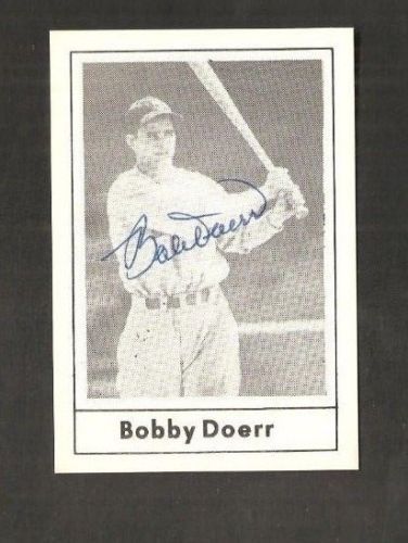 Bobby Doerr Autographed Baseball Card HOF1986 Died 2o17 Boston Red Sox ...