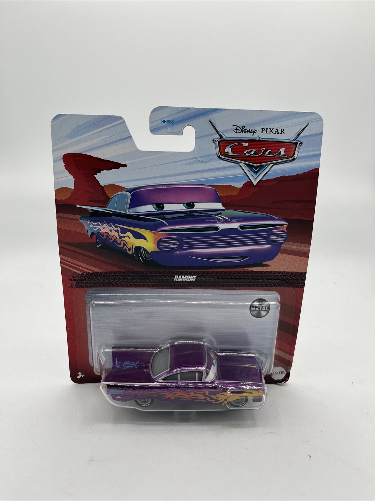 Disney Pixar Cars 1959 Chevy Impala Purple W/ Flames Ramone Die Cast 1: ...