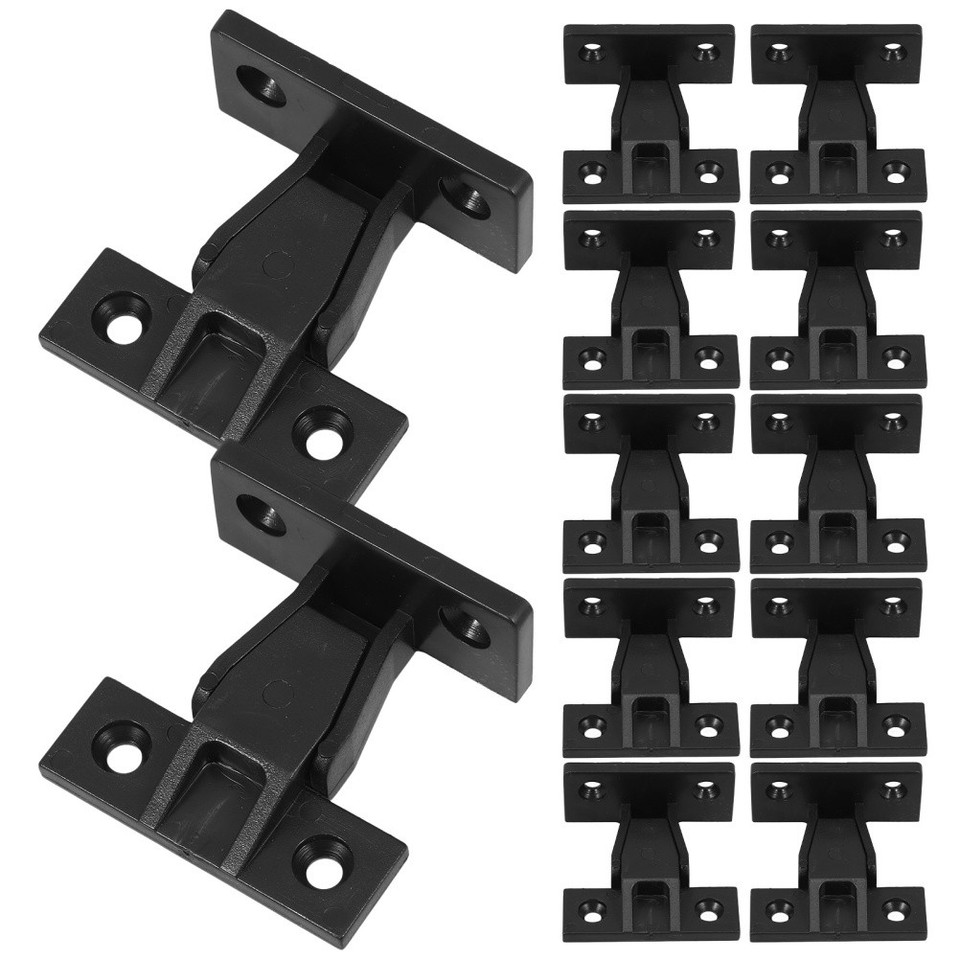 12 Set Plastic Fitting Furniture Panel Joints Bracket Push-On Clips ...