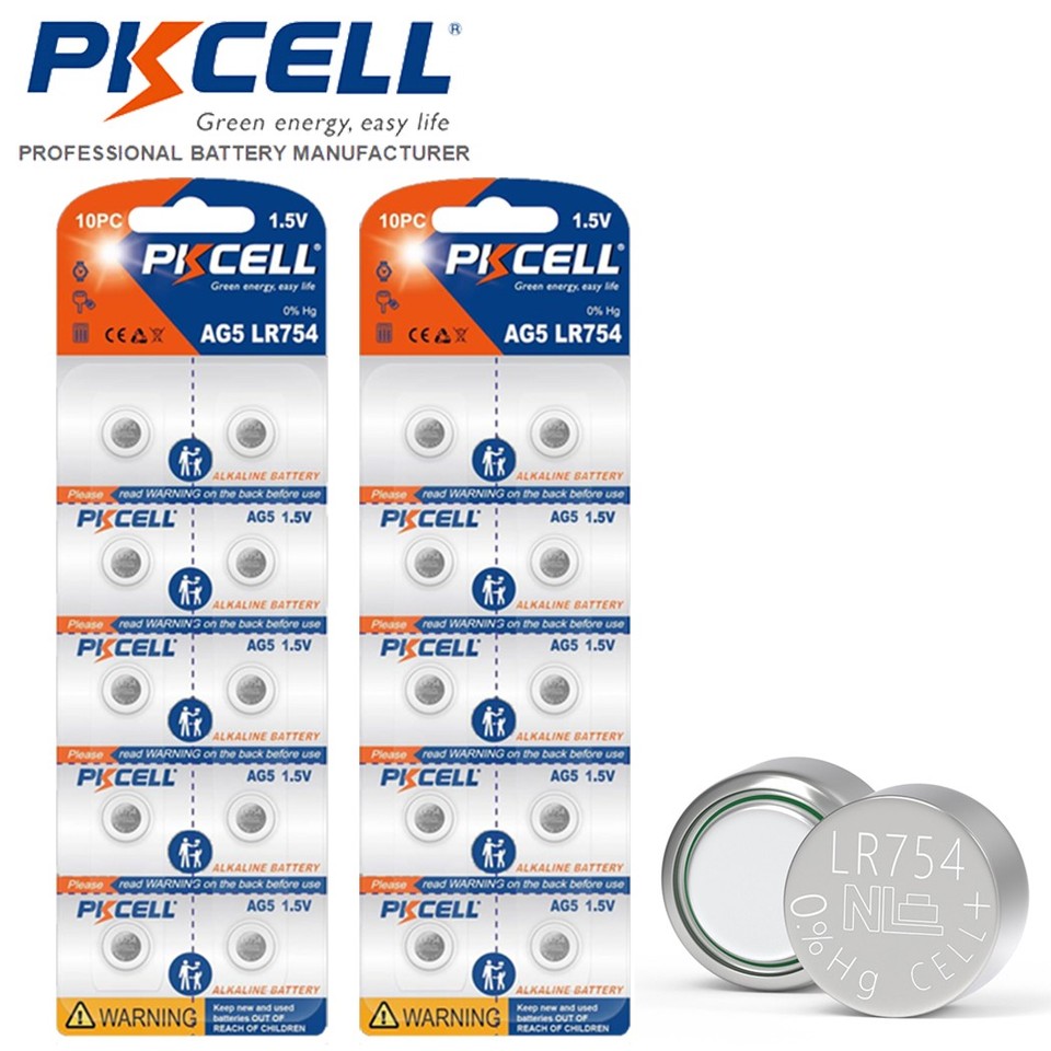 Lot AG5 393A LR48 LR754 SR48 309 1.5V Button Cell Coin Alkaline ...
