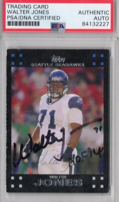 Signed Walter Jones Autographed card PSA/DNA Certified Authentic Auto NFL Hof | eBay