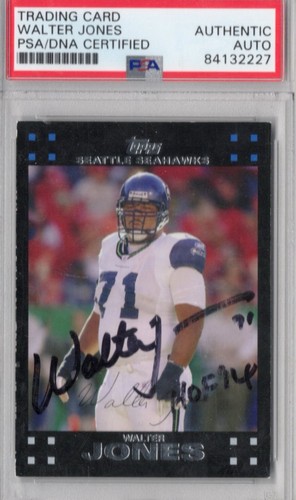 Signed Walter Jones Autographed card PSA/DNA Certified Authentic Auto ...