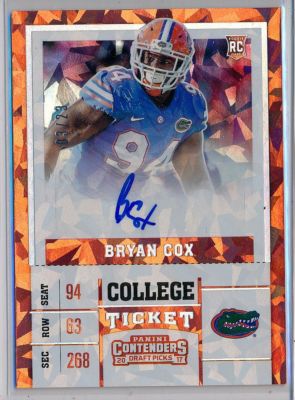 BRYAN COX - 2017 Contenders Draft Rookie CRACKED ICE AUTO /23 ...