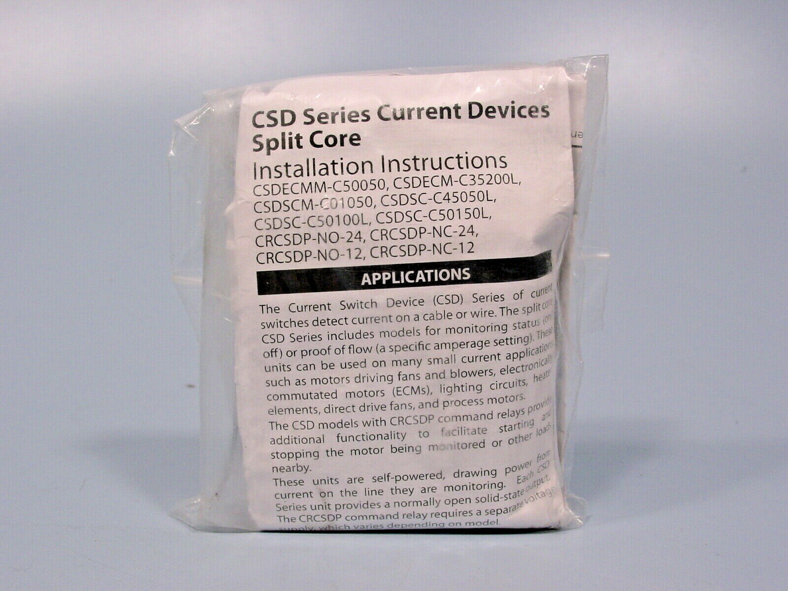 Johnson Controls Csdsc-c45050l0 Current Switch Split Core Adjustable 0.45a-50a for sale online ...