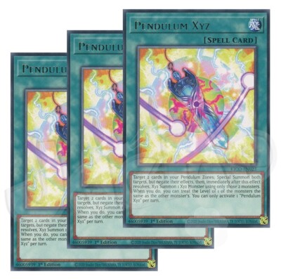 Yugioh - Pendulum Xyz x 3 - 1st Edition Rare NM - Plus Free Holographic ...