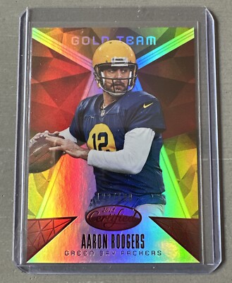 Aaron Rodgers 2015 Certified Gold Team Mirror Red /199 - Green Bay ...