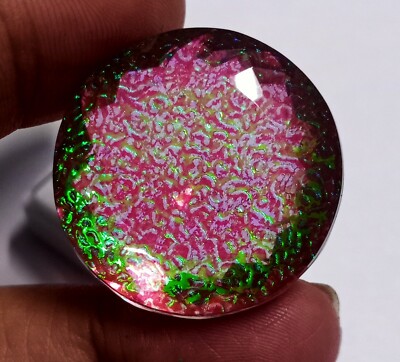 EGL Certified 70+ Ct Natural Monarch Fire Opal Doublet Round Loose ...