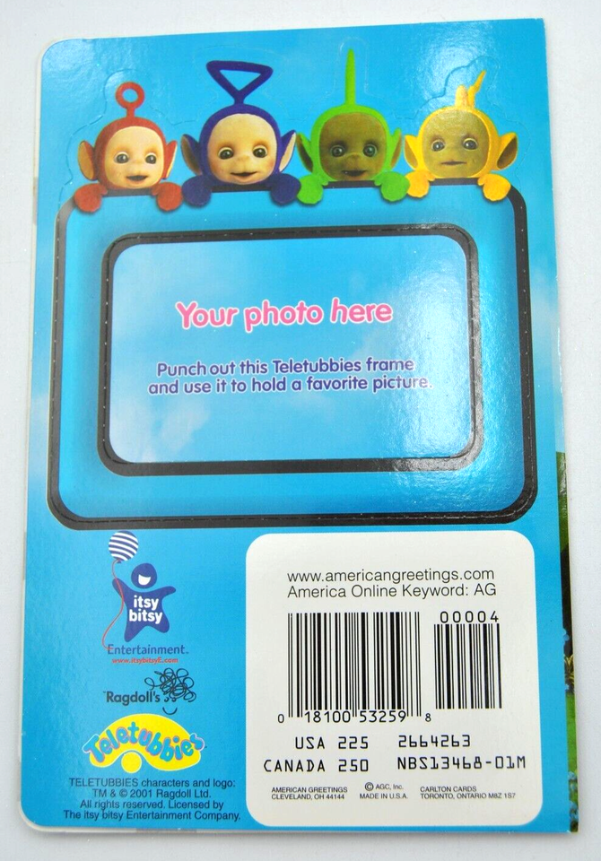 VINTAGE 2001 TELETUBBIES " See You Soon! " Coloring/Punch Out Photo ...