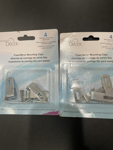 2X (4pack) Masterpiece Decor Fixed Mirror Mounting Clips | eBay