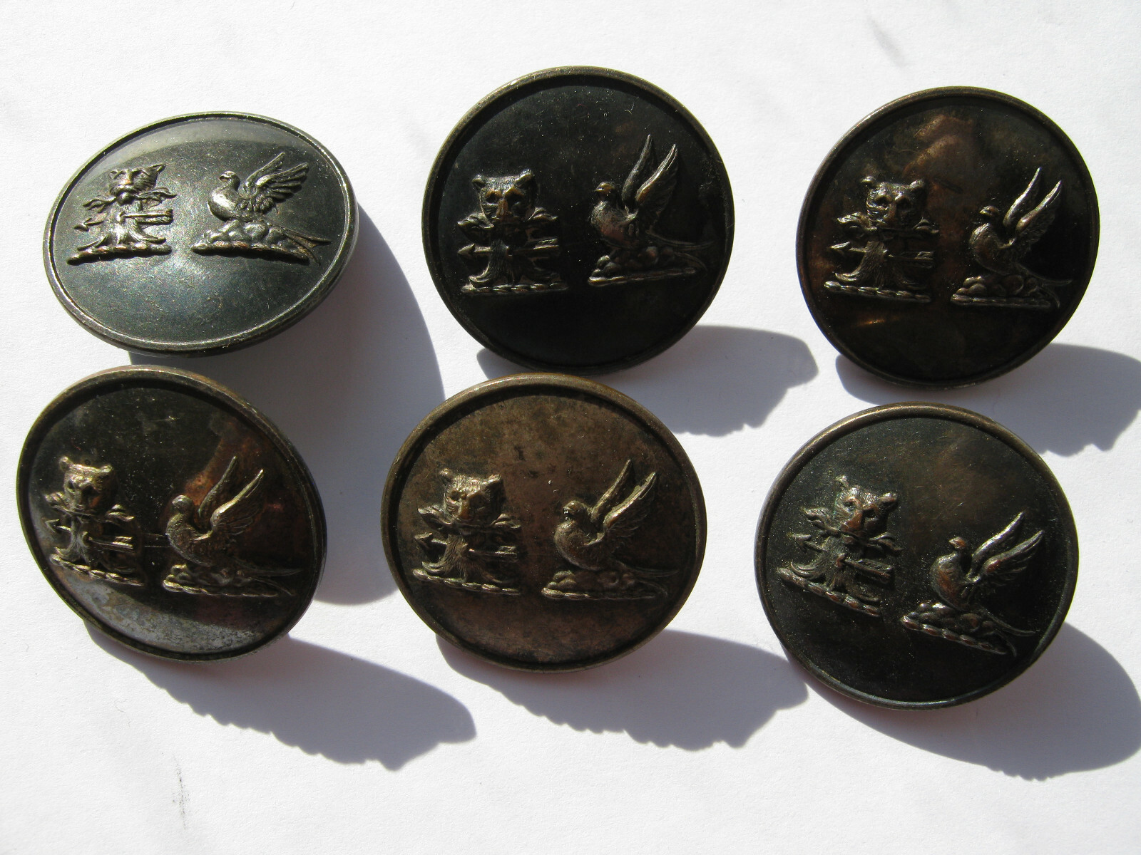 Set of 6 19th Century silvered livery buttons Firmin & Sons | eBay UK