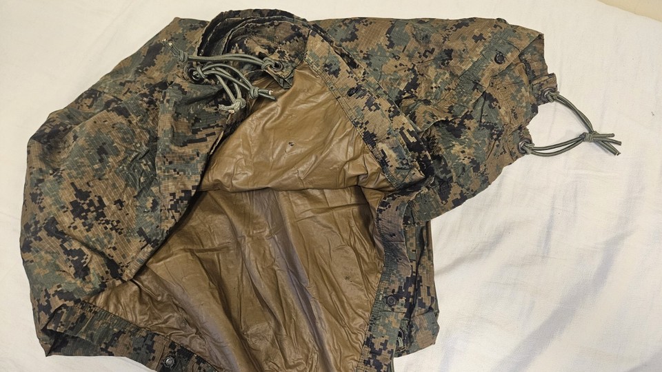 GOOD Condition Tarp Military tarpaulin Shelter USMC MARPAT Camo ...