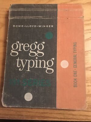 VTG Gregg Typing book 191 Series Book 1 General Typing 1962 Rowe Lloyd ...