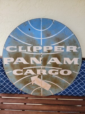 Original, Rare, Pan Am Clipper Cargo 36 Inch Metal Sign. | eBay