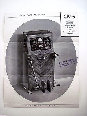 1930's "Short Wave Apparatus" Pamphlet - Medical Quackery Device * | eBay
